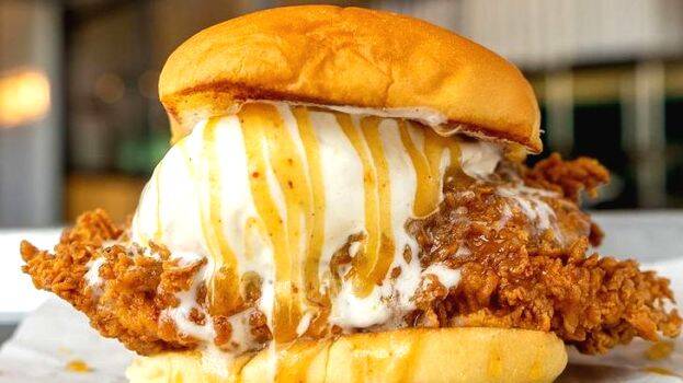 The Unique Boogie Bird Burger at Pickle UAE - A Fusion of Fried Chicken ...